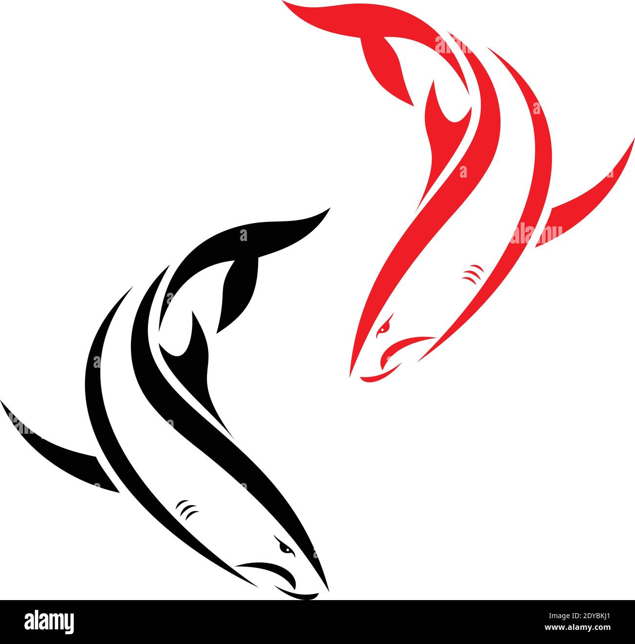 Vector illustration of shark banner On white background Stock Vector ...