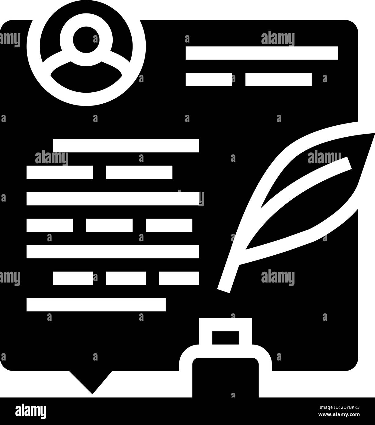 writing news article glyph icon vector illustration Stock Vector Image ...