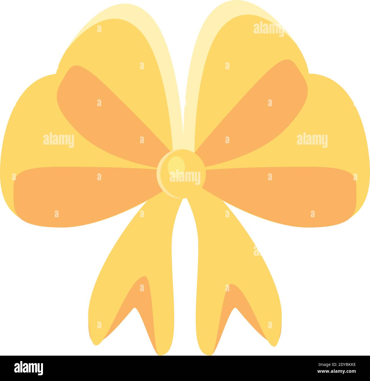 Gold gift bow design, celebration birthday christmas theme Vector ...