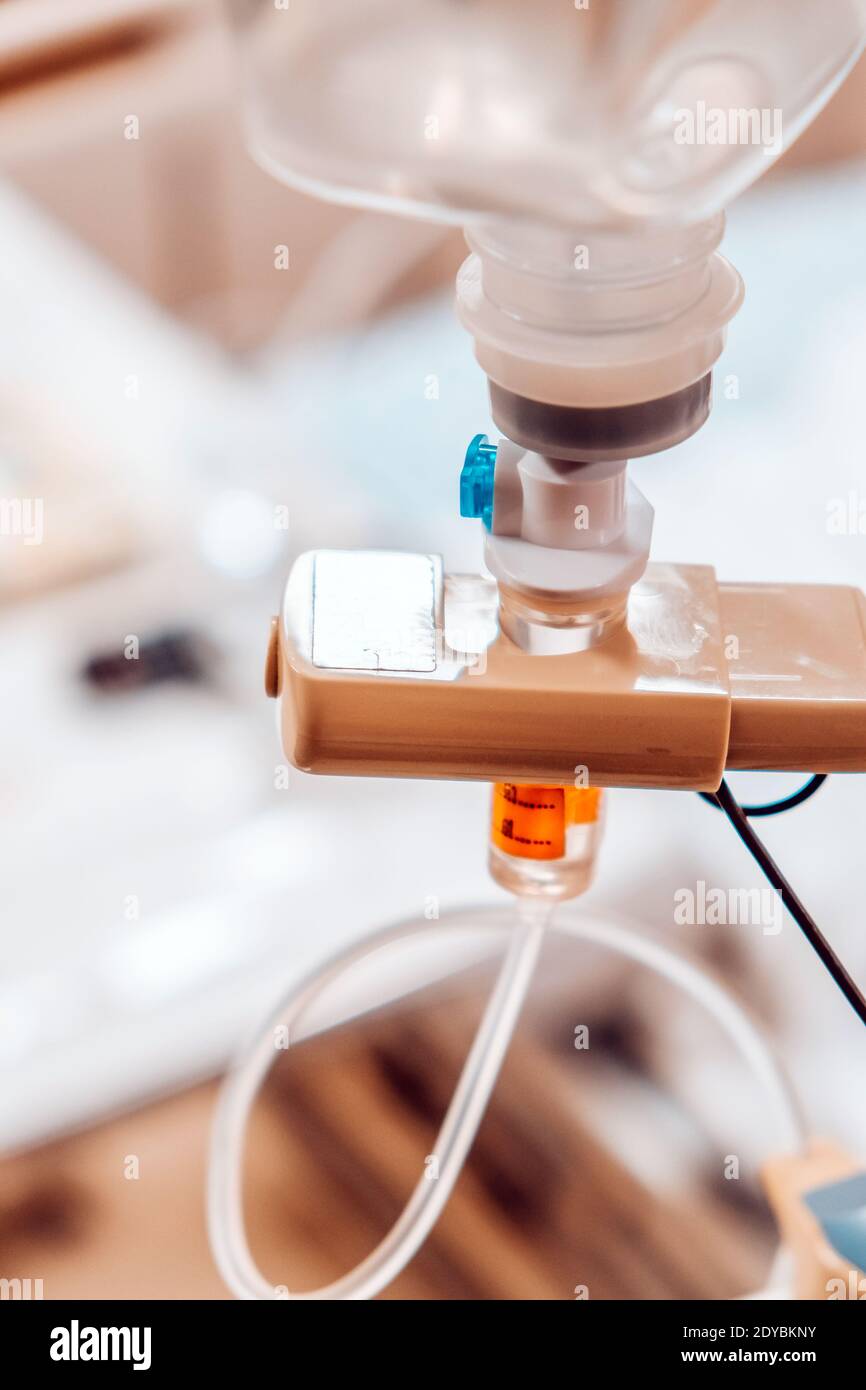 Medical Care,Detail of IV saline solution drip for patient in hospital ...