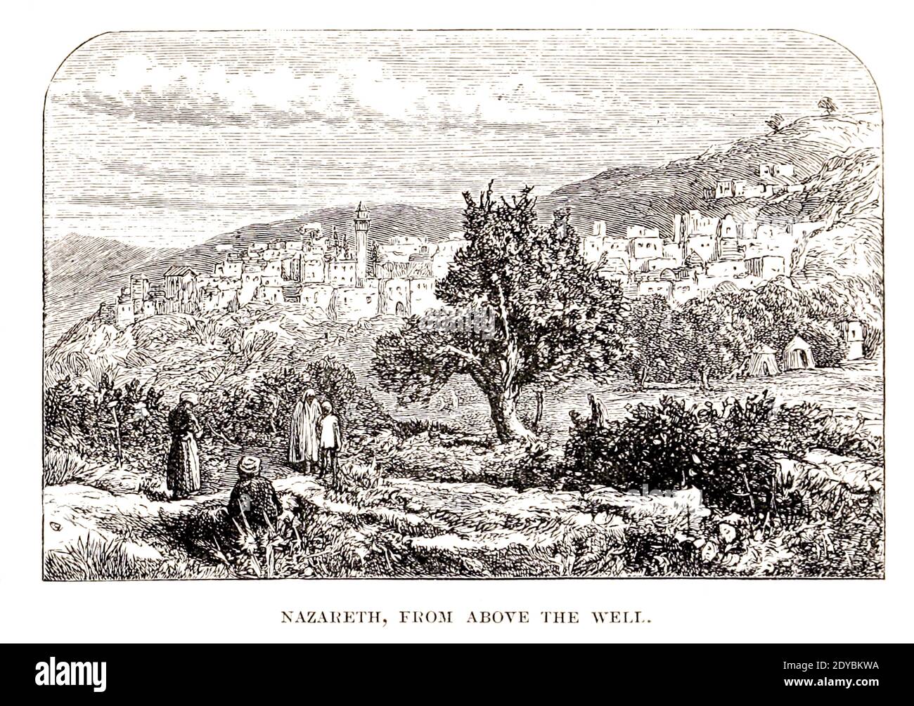 Nazareth, Galilee from above the well From the Book 'Bible places ...