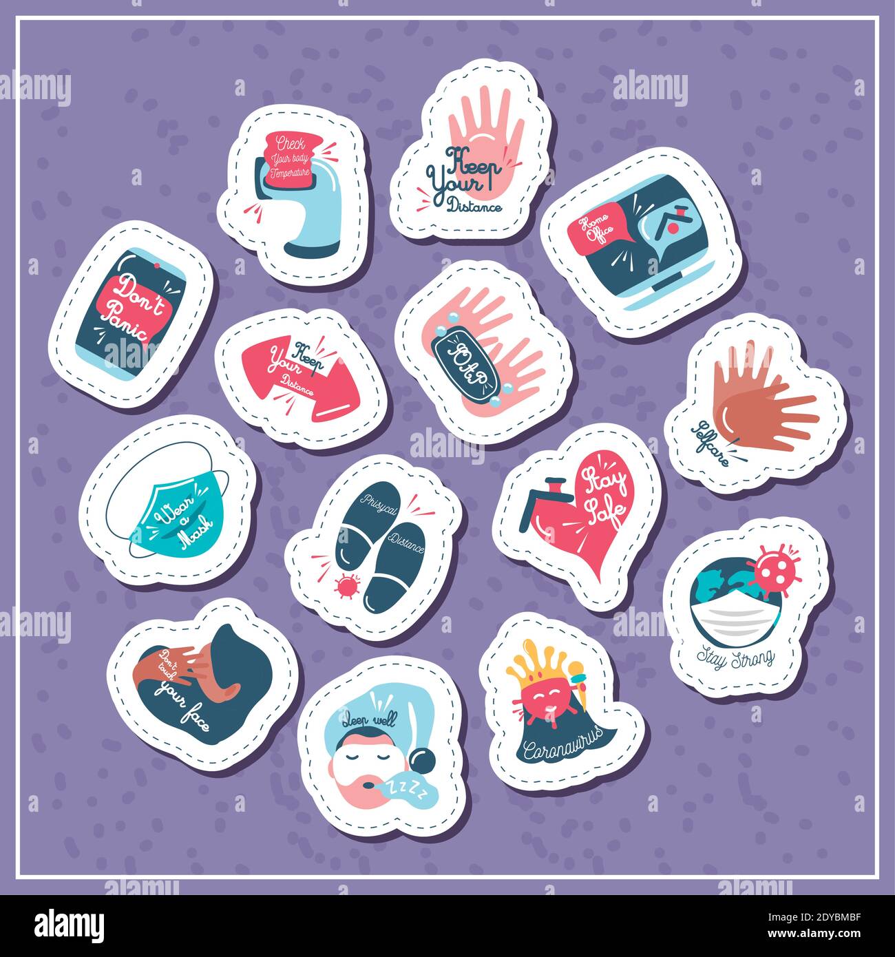 covid 19 virus stickers icons bundle design of 2019 ncov cov and ...