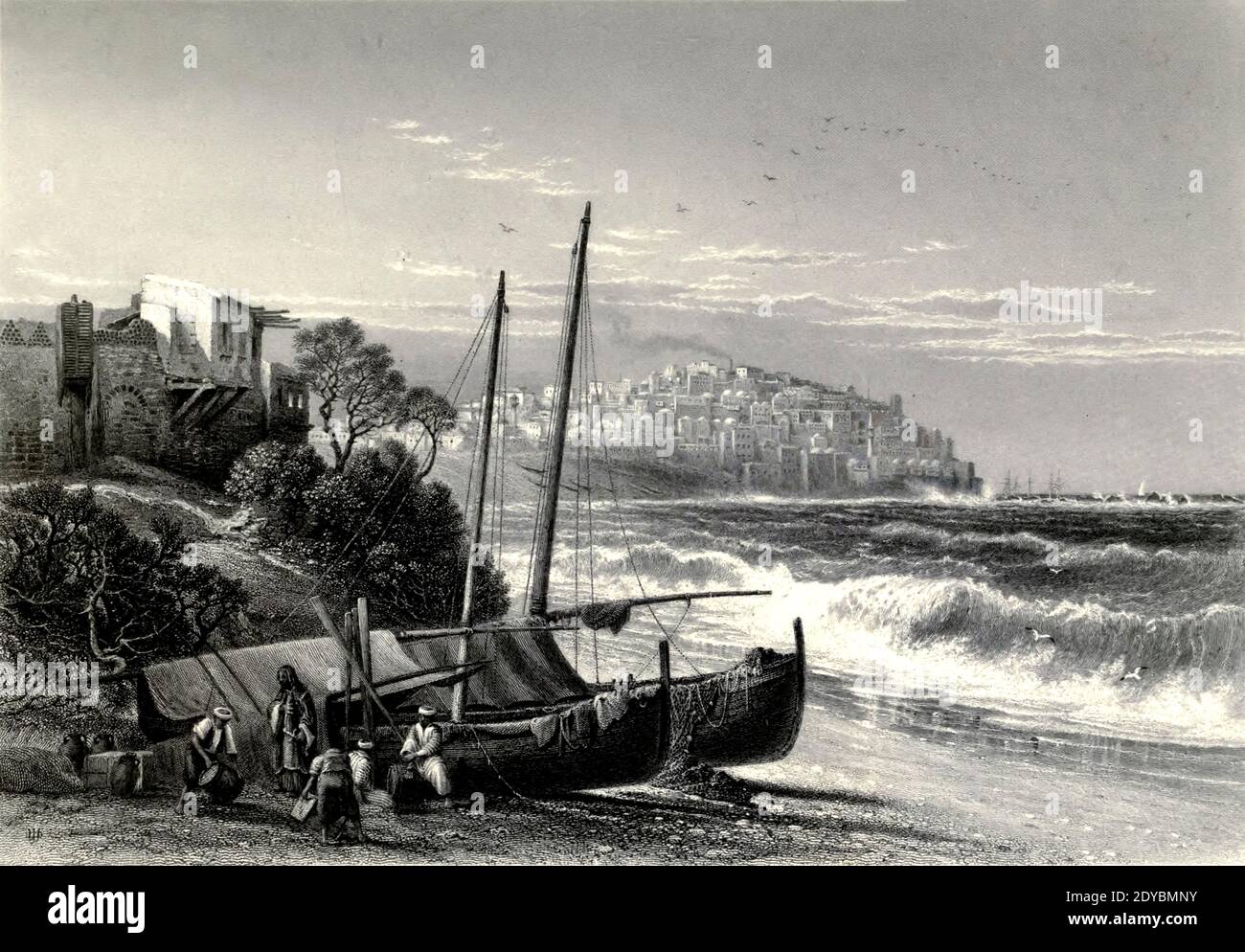 Engraving on Steel of Jaffa the ancient Joppa from the book ...