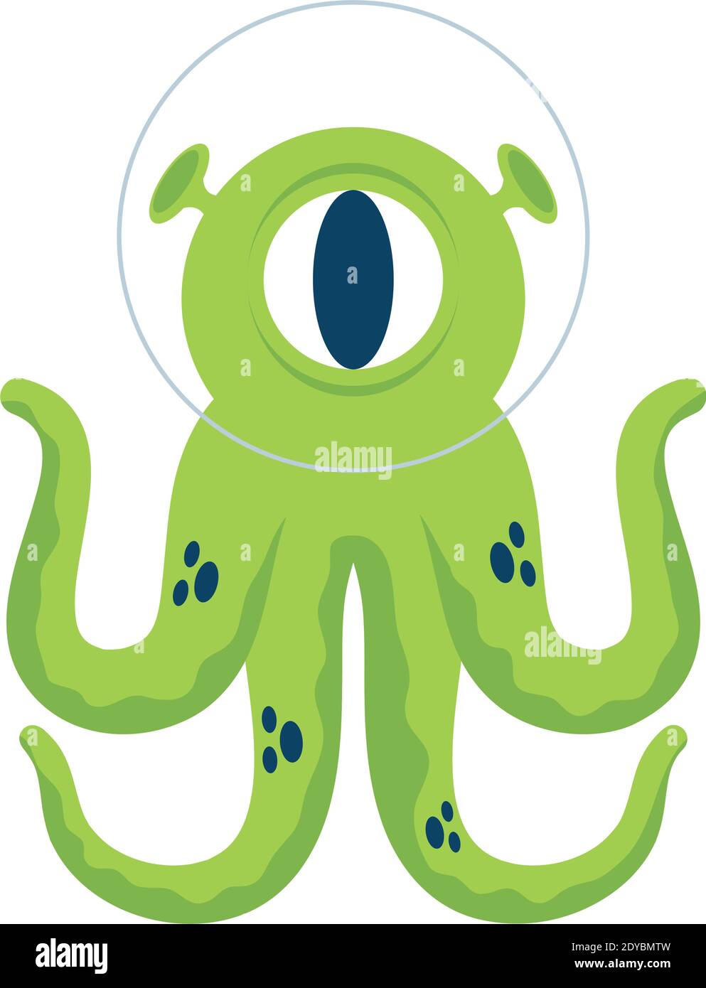 Alien With Tentacles Stock Vector Images Alamy
