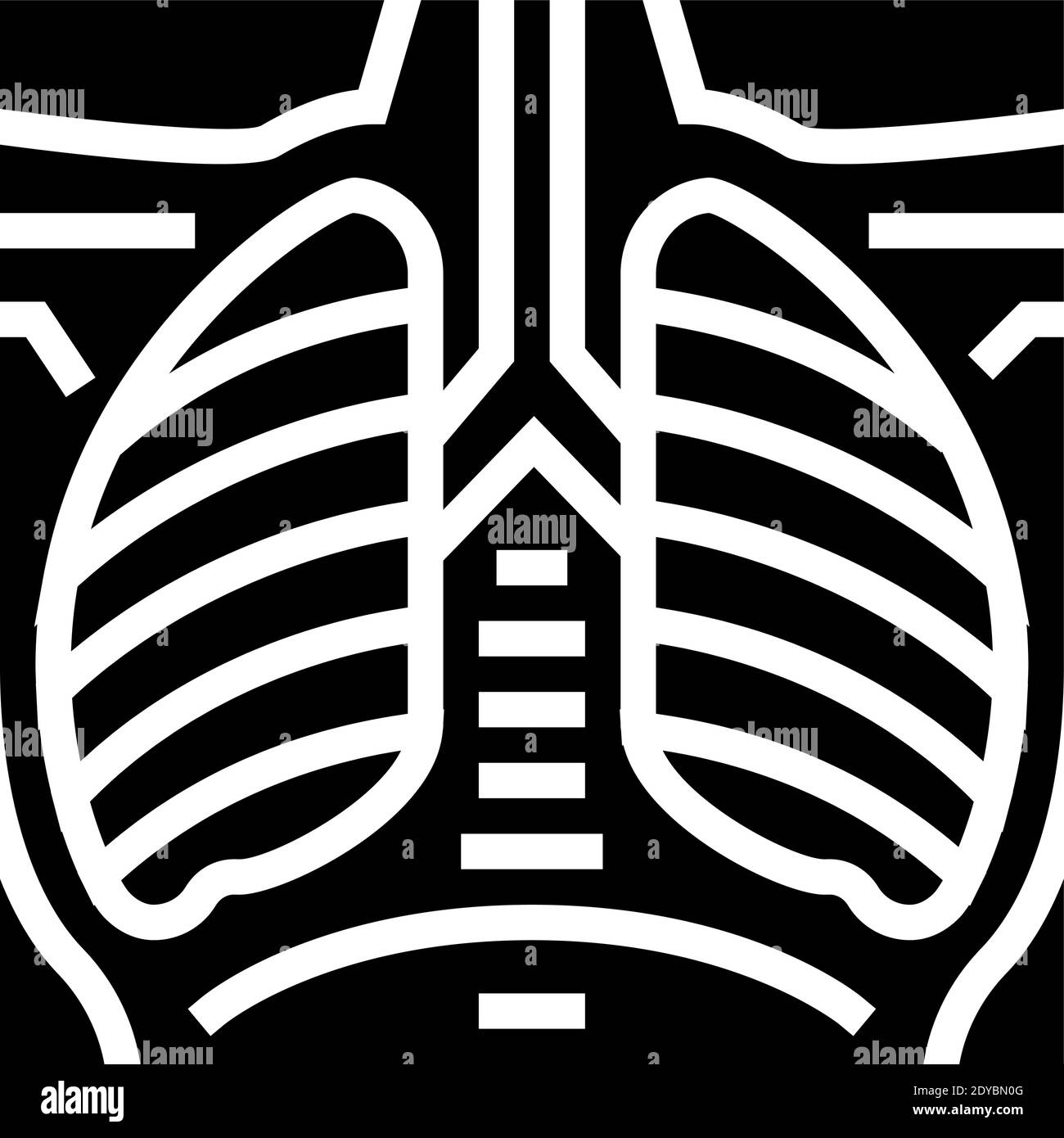 lungs x-ray glyph icon vector illustration Stock Vector Image & Art - Alamy