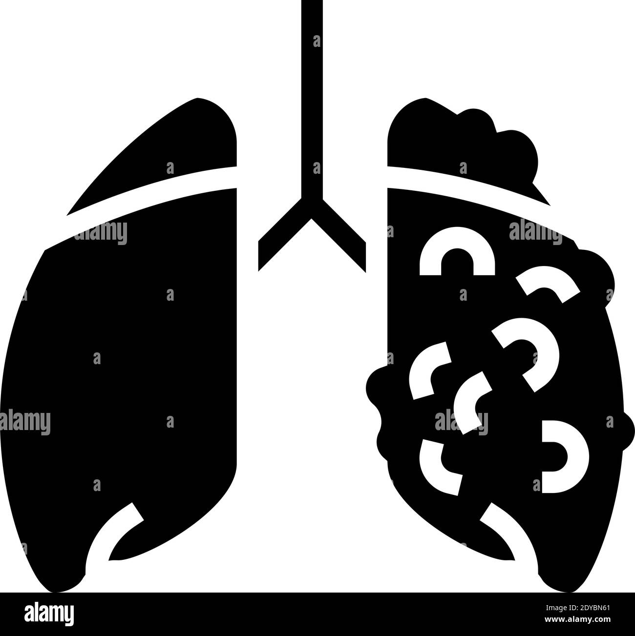 ards respiratory disease glyph icon vector illustration Stock Vector ...