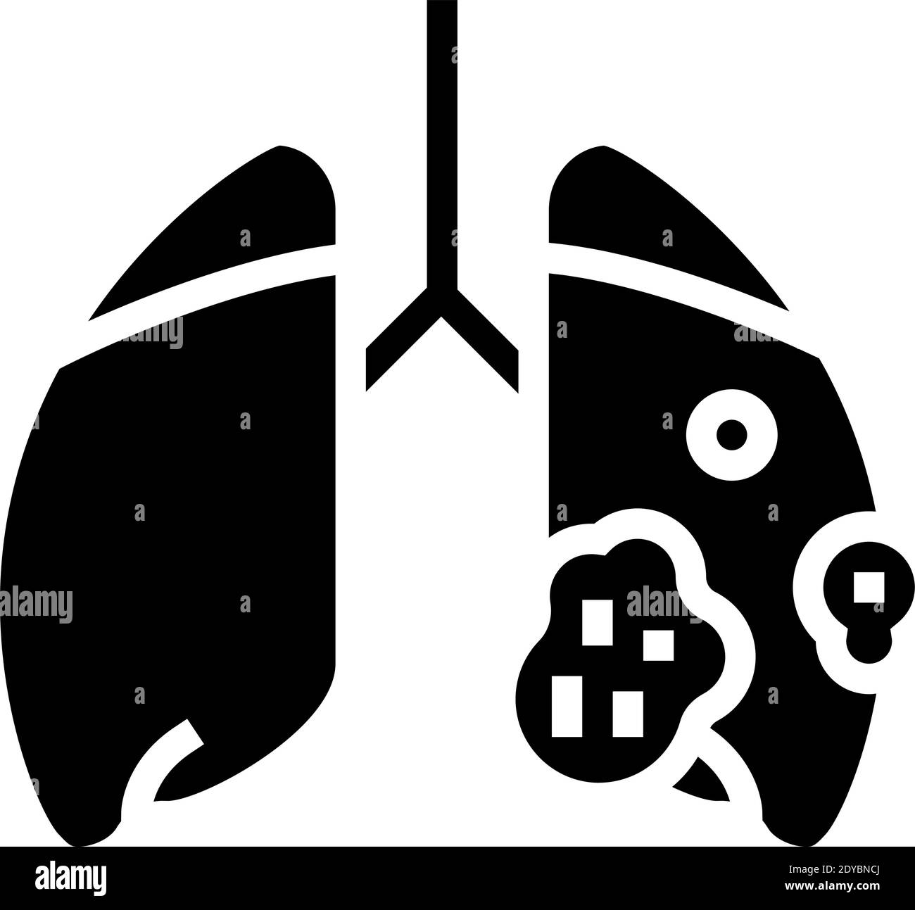 acute respiratory distress syndrome glyph icon vector illustration ...