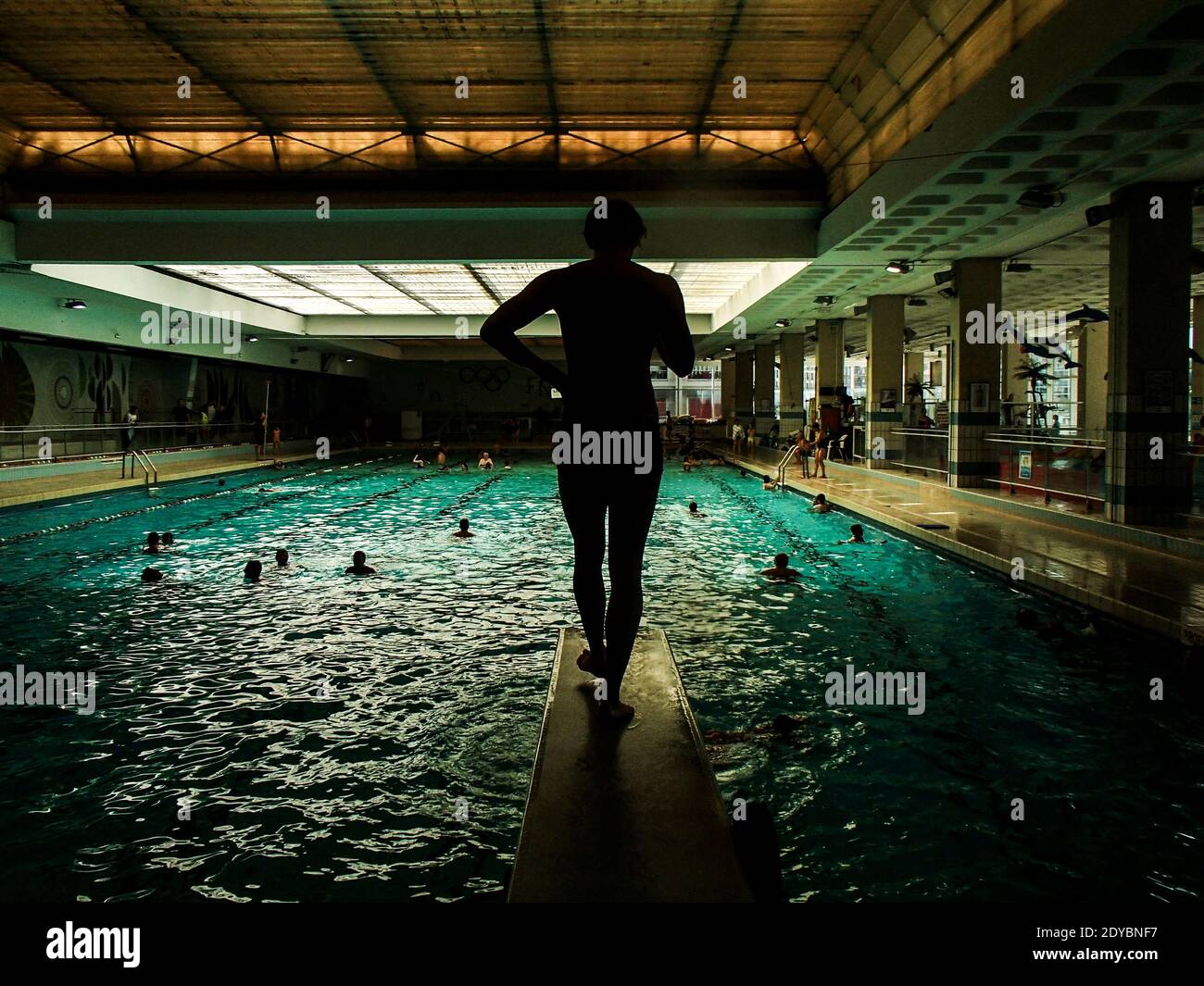 FRA - IN THE SWIMMING POOL. Scene of life at the swimming pool of ...