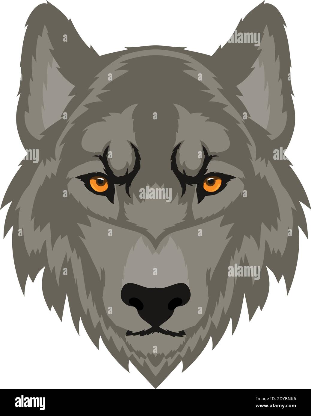 wild wolf animal head fauna character vector illustration design Stock ...
