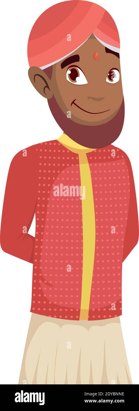Indian man portrait casual Stock Vector Images - Alamy