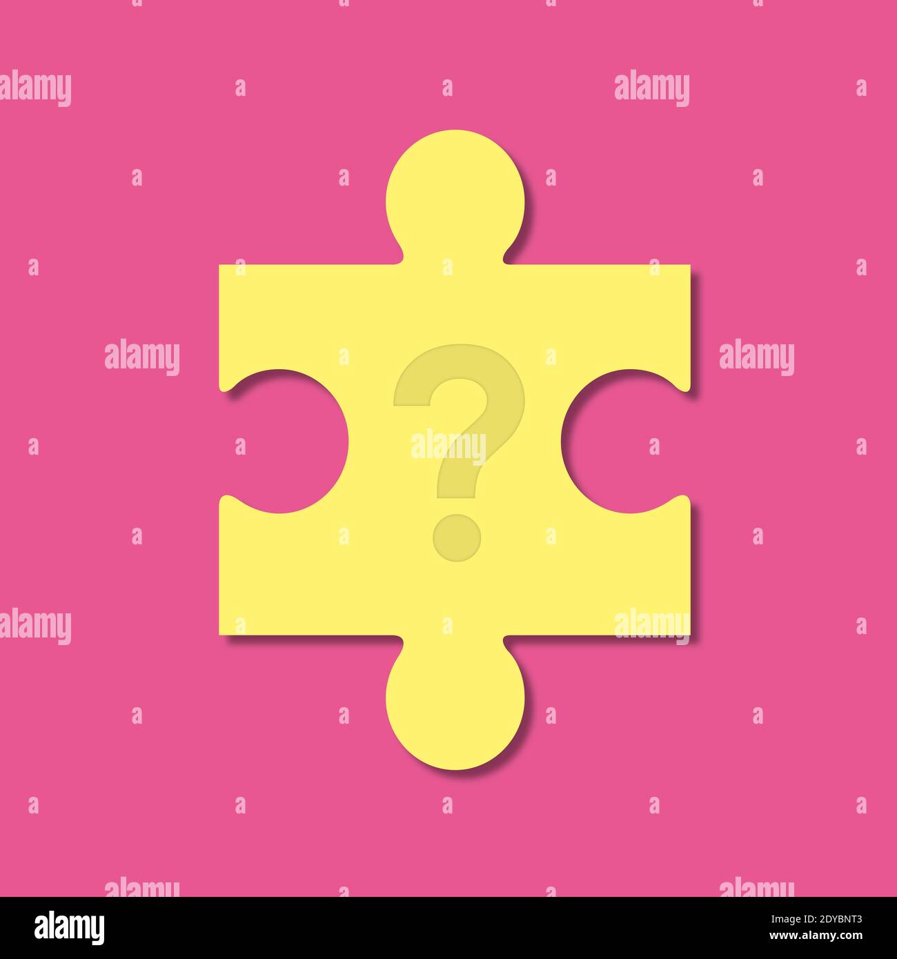 Jigsaw puzzle with question mark - unknown piece and particle from game ...