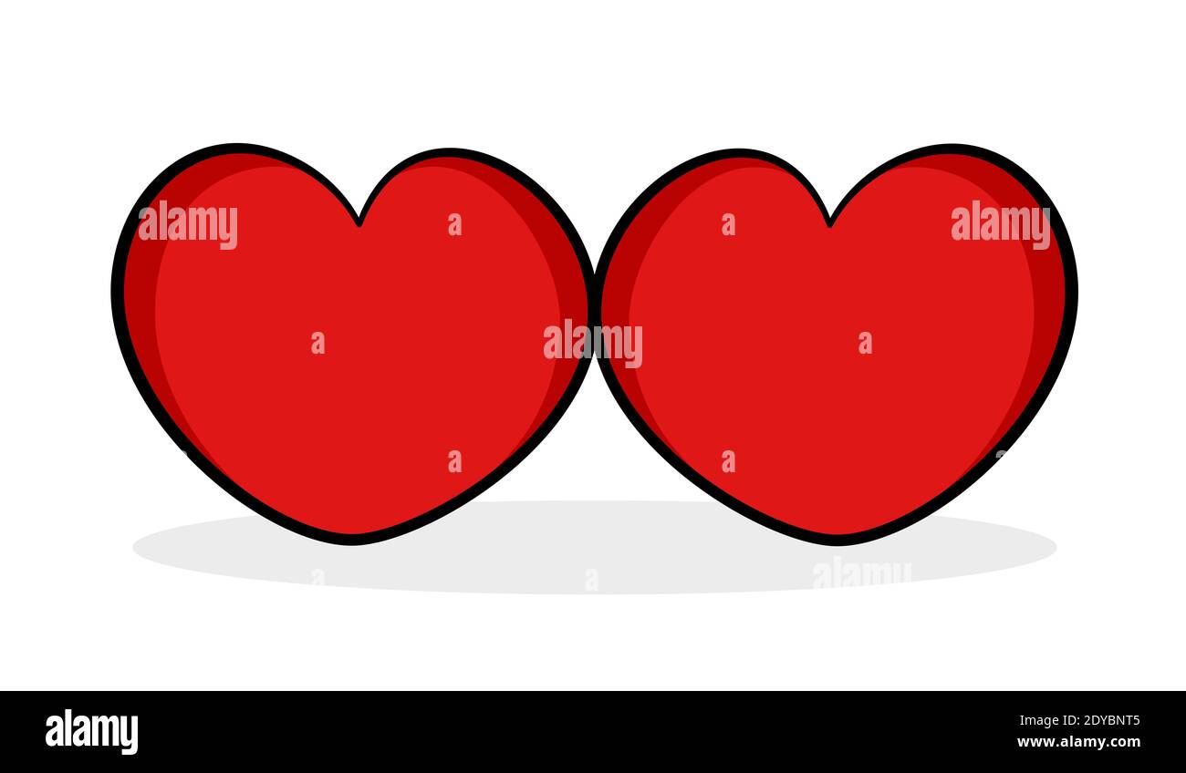 Two hearts are together - love relationship, partnership and marriage ...