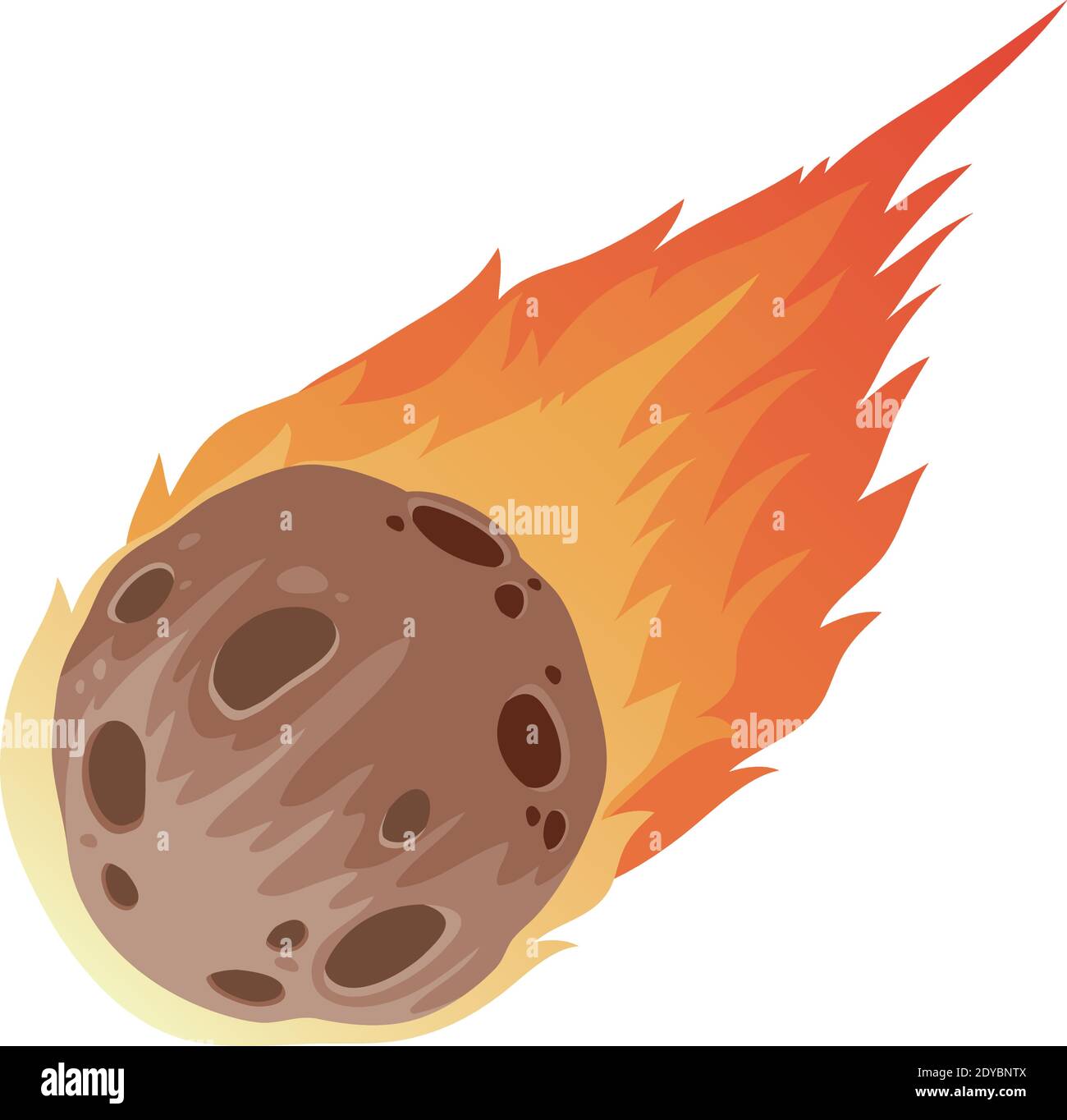 space meteorite isolated style icon vector illustration design Stock ...