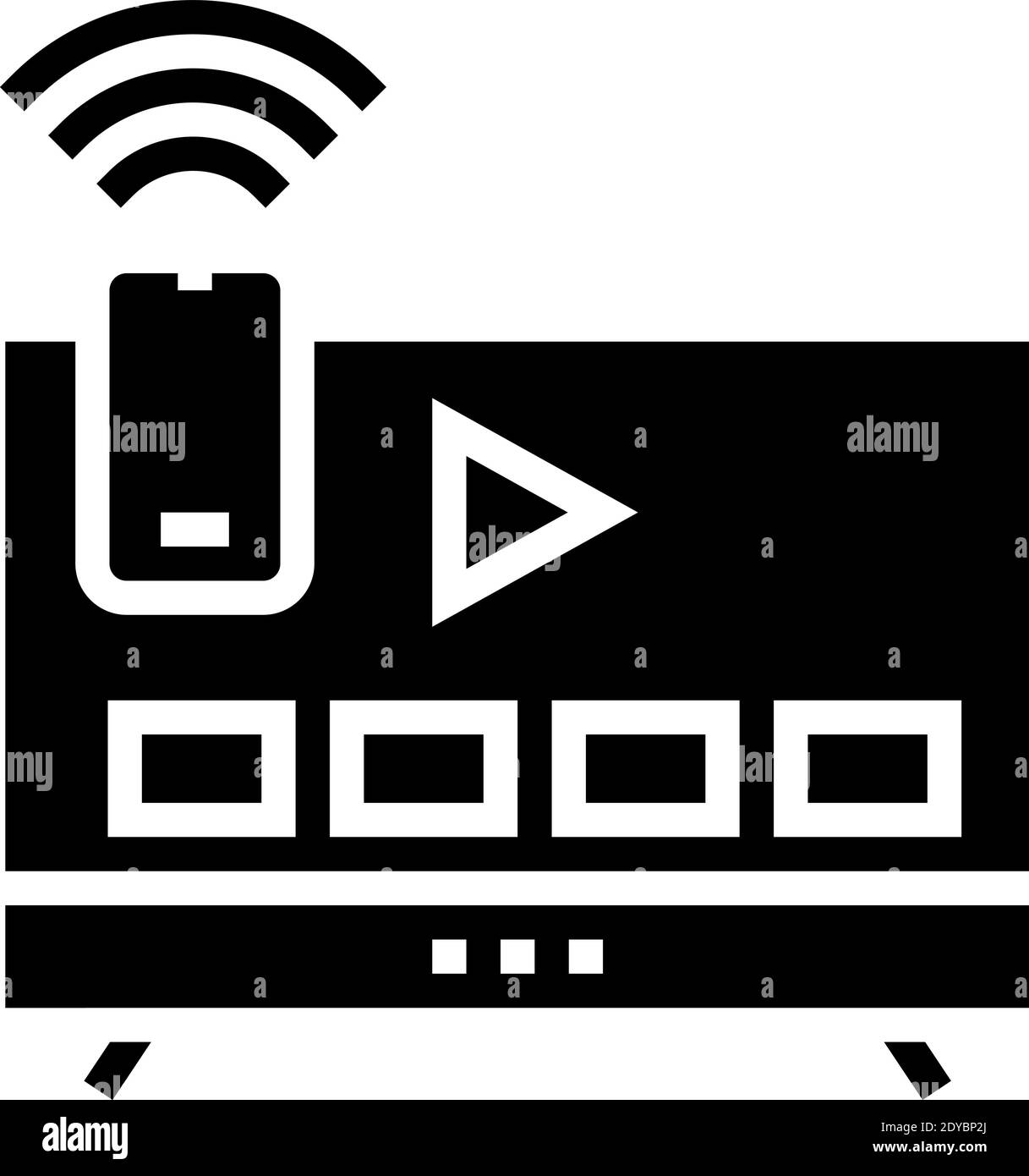 smart tv glyph icon vector illustration Stock Vector Image & Art - Alamy