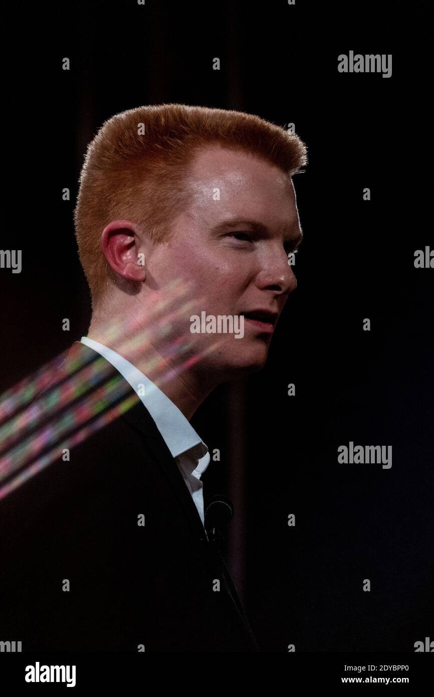 Meeting of Jean-Luc Melenchon and Adrien Quatennens, MP for France ...