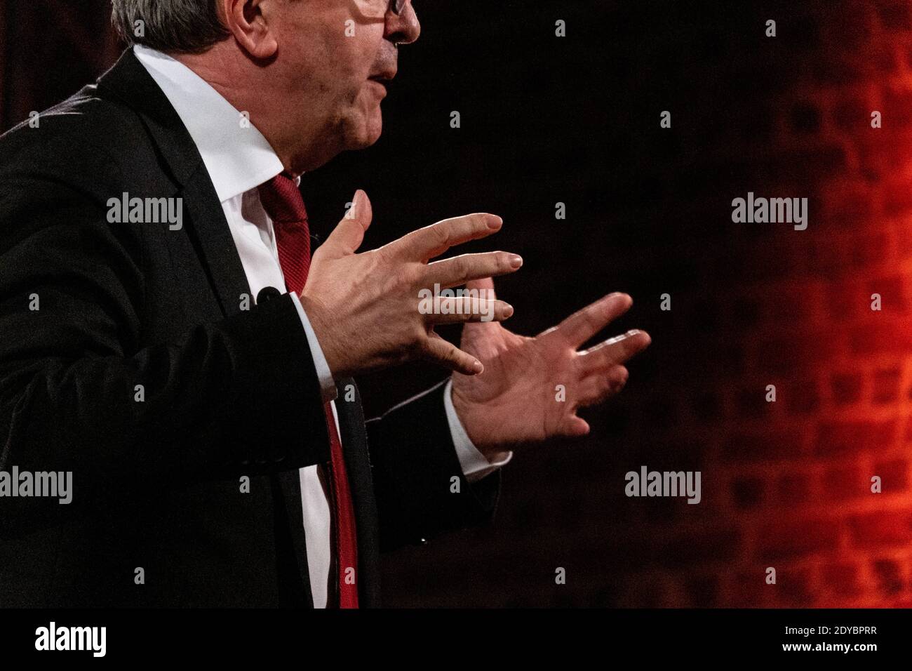 Meeting of Jean-Luc Melenchon and Adrien Quatennens, MP for France ...
