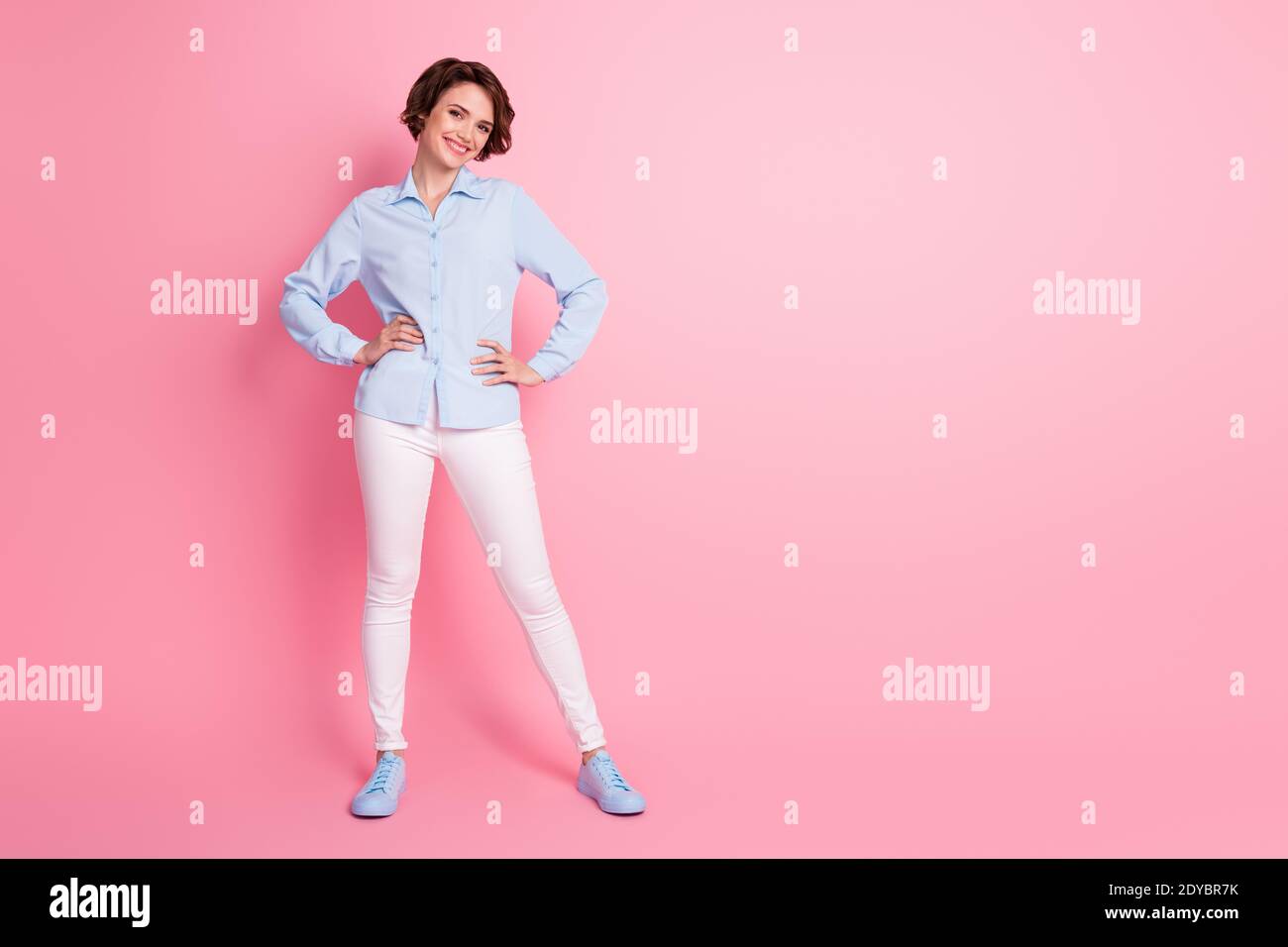 Full length body size view of her she nice attractive lovely pretty ...