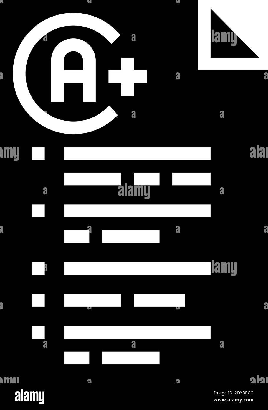 test perfect result glyph icon vector illustration Stock Vector Image ...