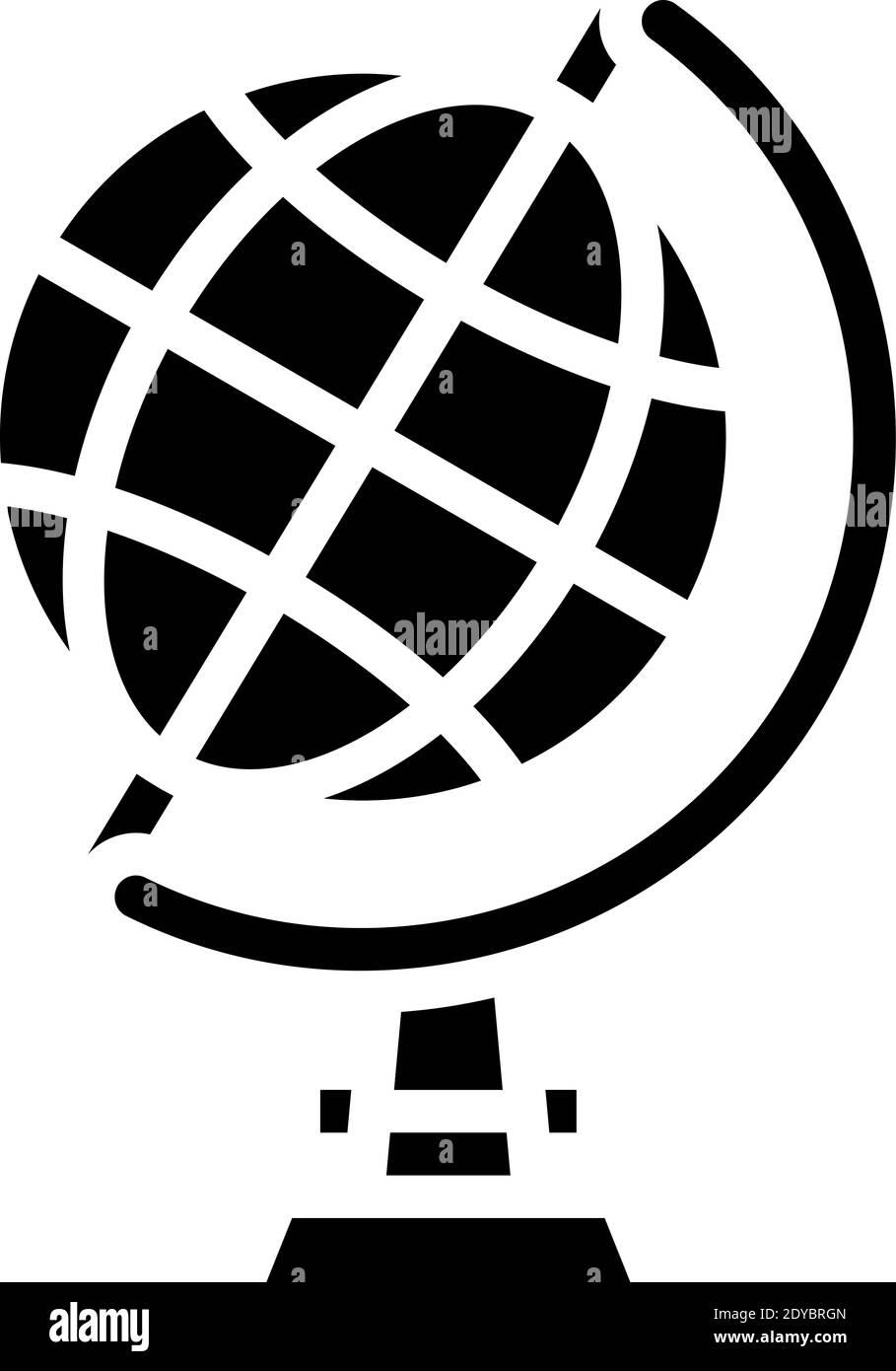 geographic globe glyph icon vector illustration Stock Vector Image ...