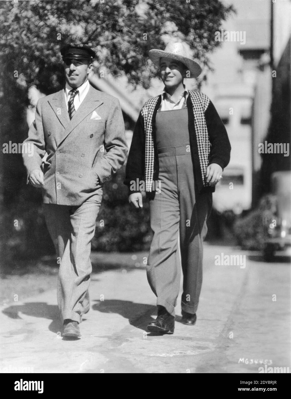 Director RAUL WALSH and BING CROSBY candid on MGM Studio Lot during ...