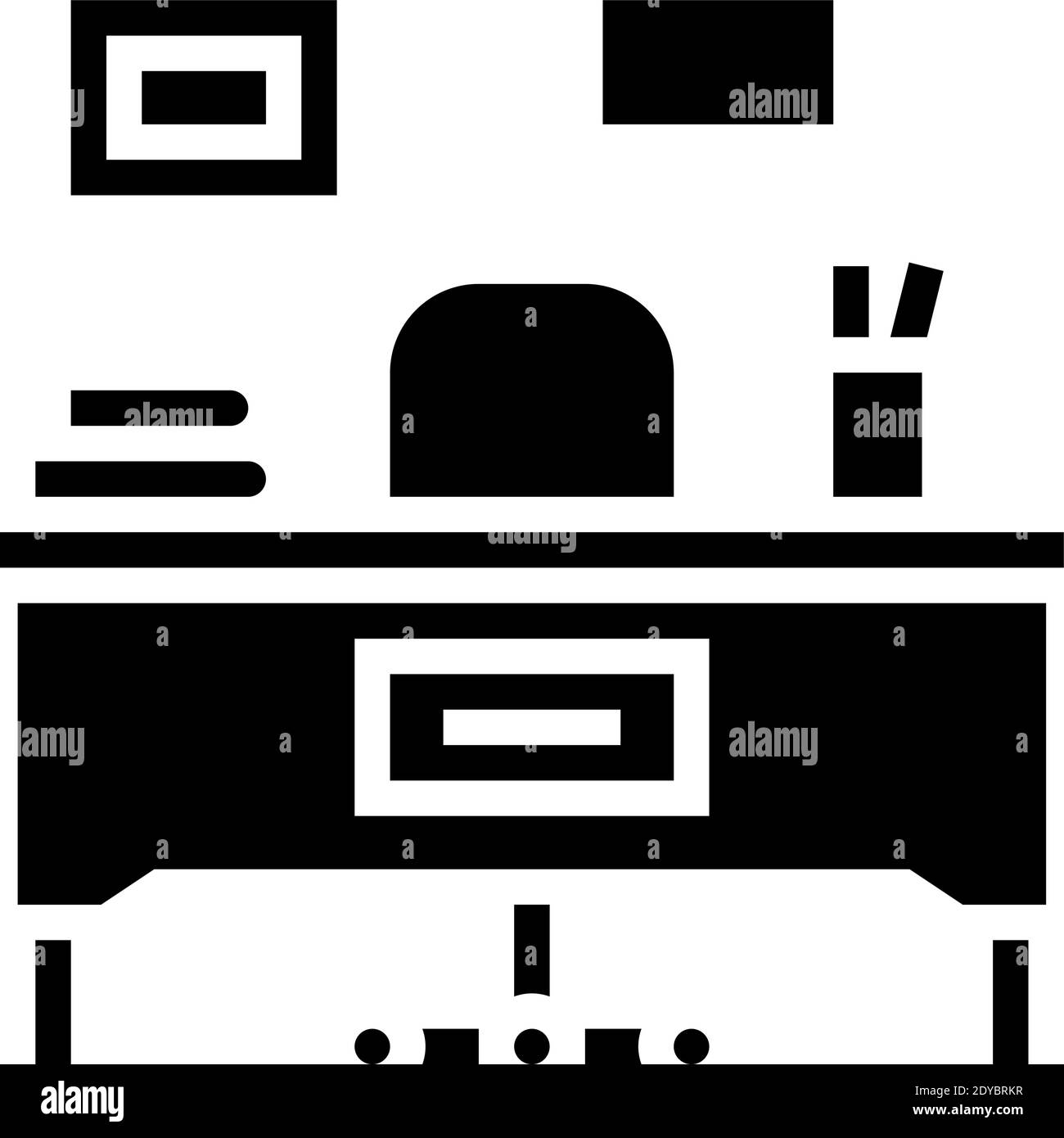 Black professor at his desk Stock Vector Images - Alamy