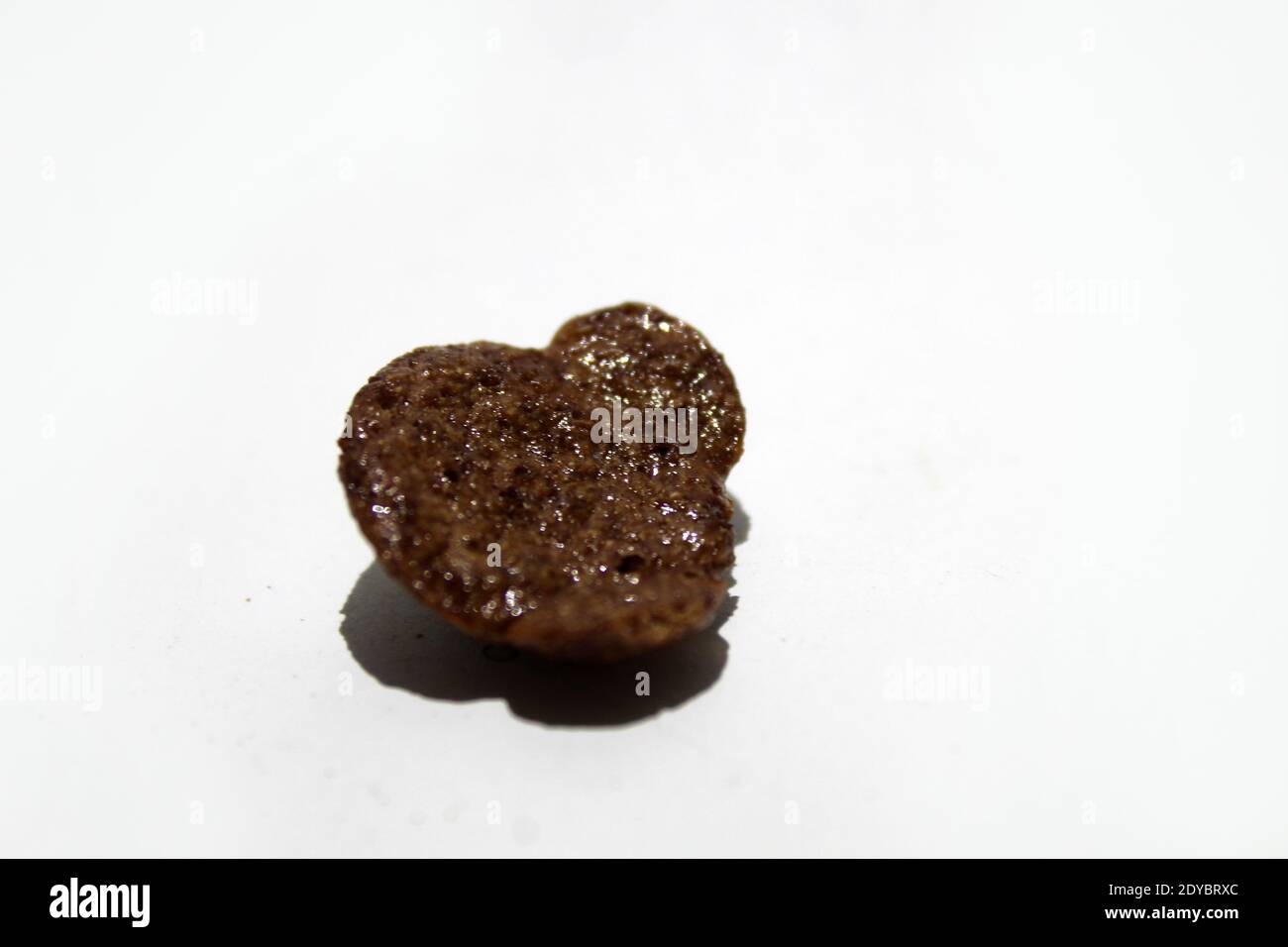 Close up of tasty and crunchy choco crunch on white background Stock ...
