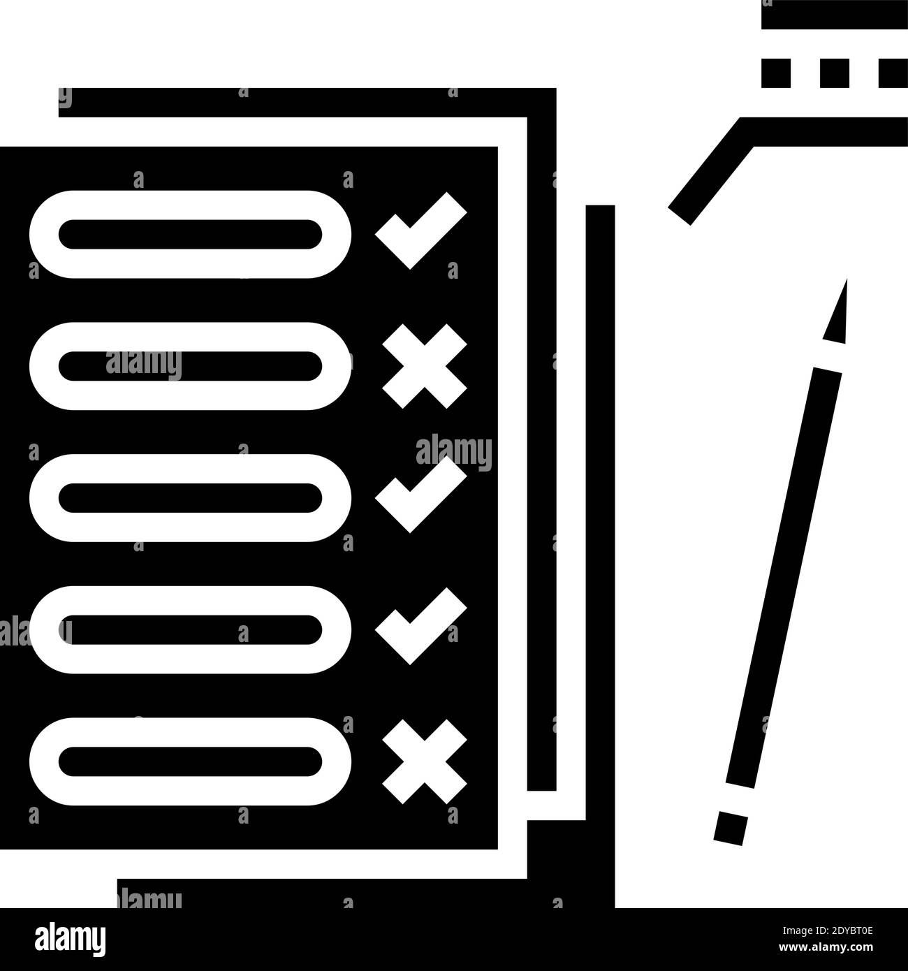 school examination glyph icon vector illustration Stock Vector Image ...