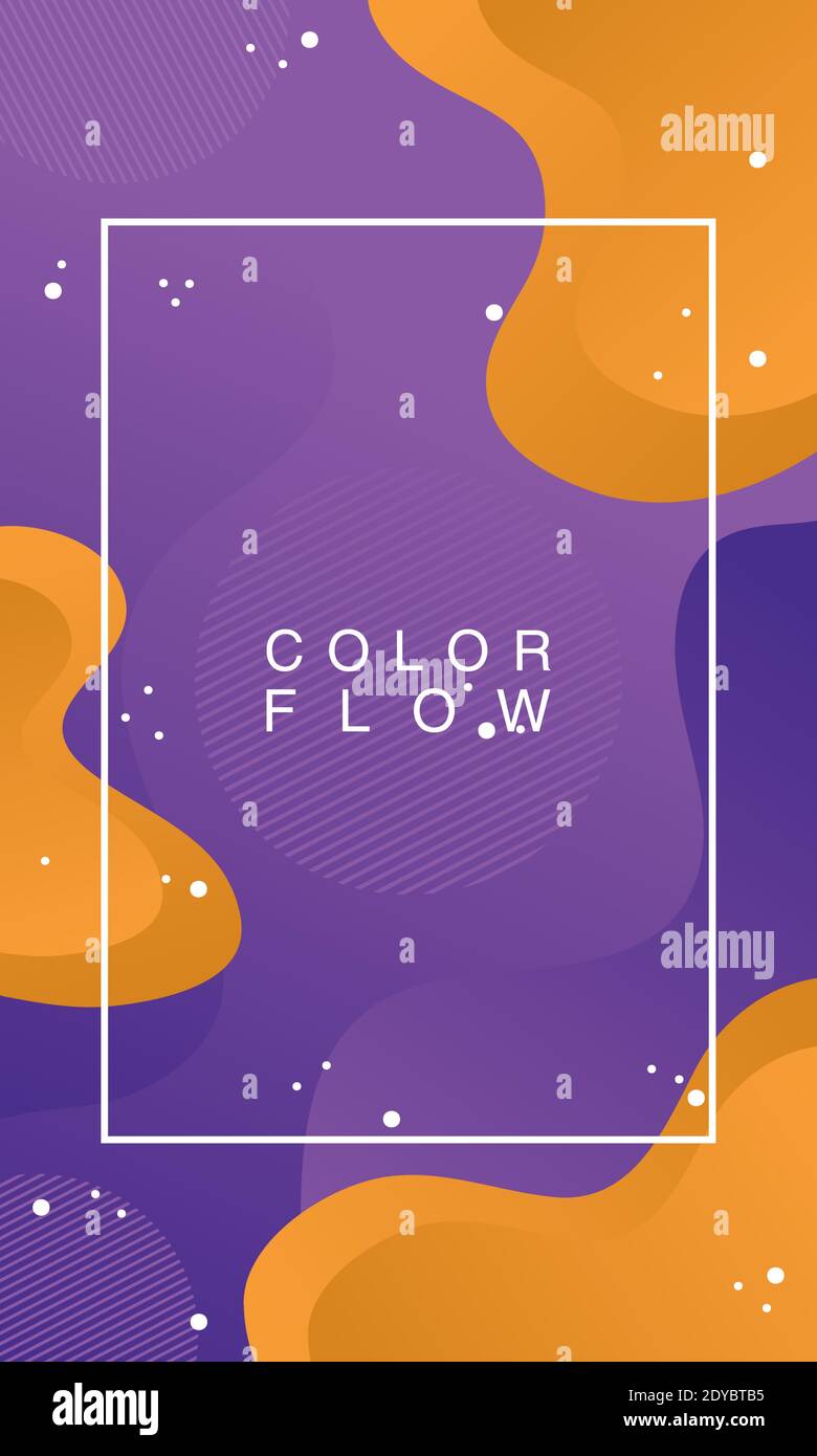 color flow with rectangle frame background vector illustration design ...
