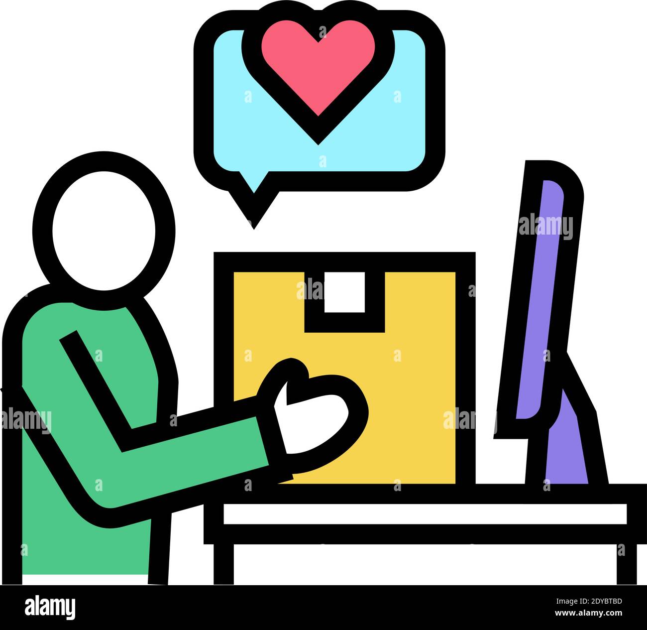 customer like review color icon vector illustration Stock Vector Image ...