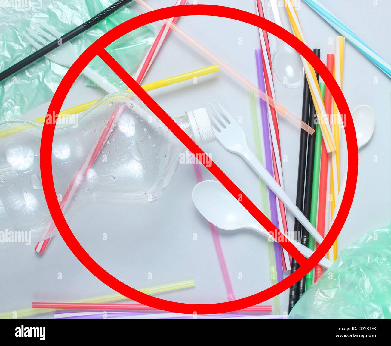 Stop contamination with plastic. Plastic freedom concept. The ban on ...