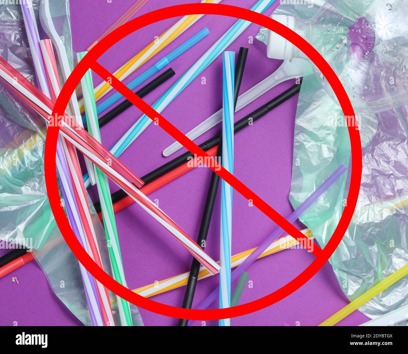 Stop contamination with plastic. Plastic freedom concept. The ban on ...