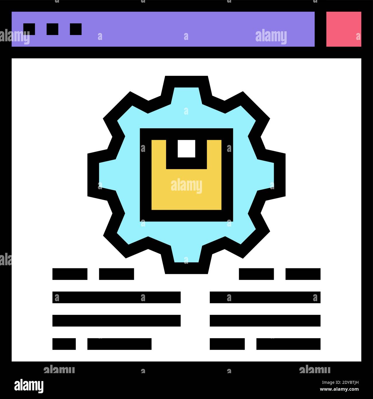 working process review color icon vector illustration Stock Vector ...