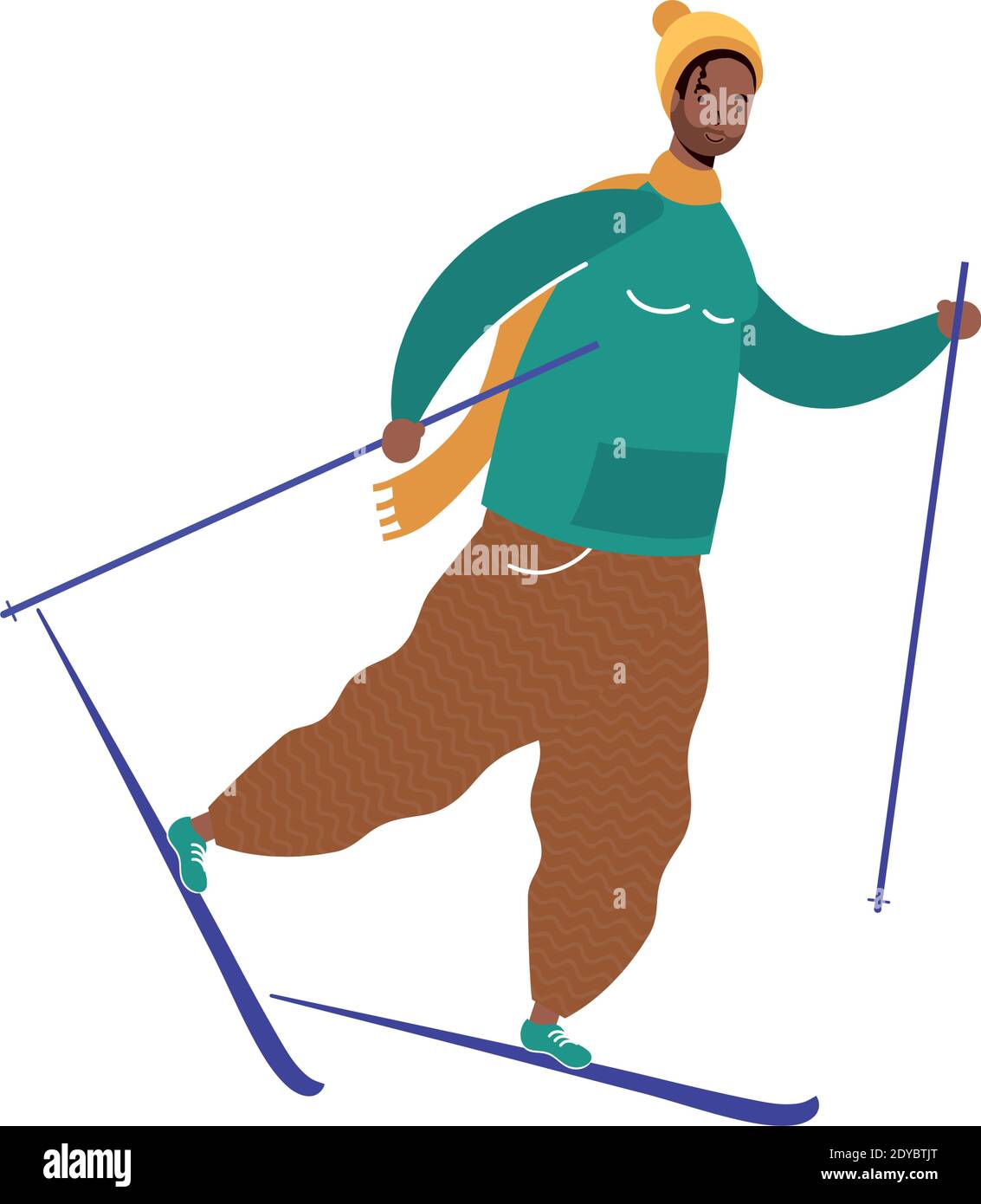 Wearing ski Stock Vector Images - Alamy