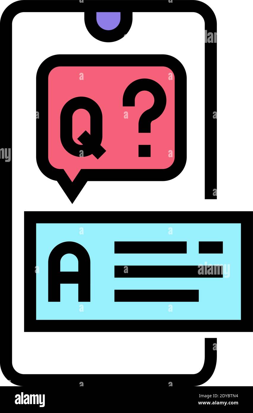 question and answer color icon vector illustration Stock Vector Image ...