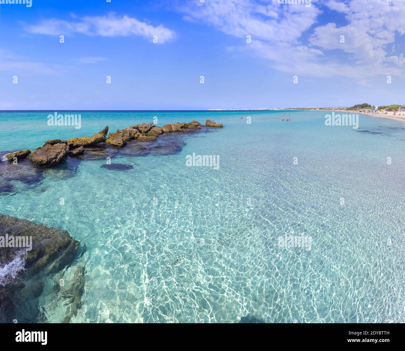 Baia Verde Beach in Salento, Apulia (Italy). It's not far away from ...
