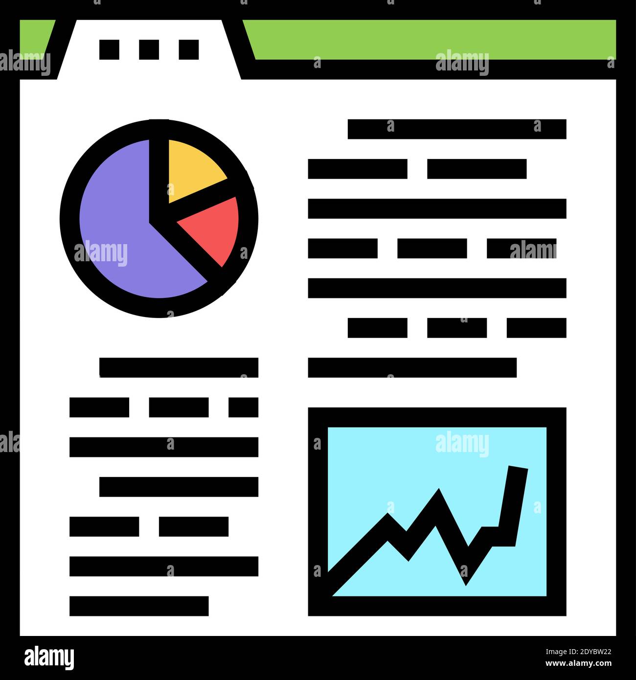 analytics report color icon vector illustration Stock Vector Image ...