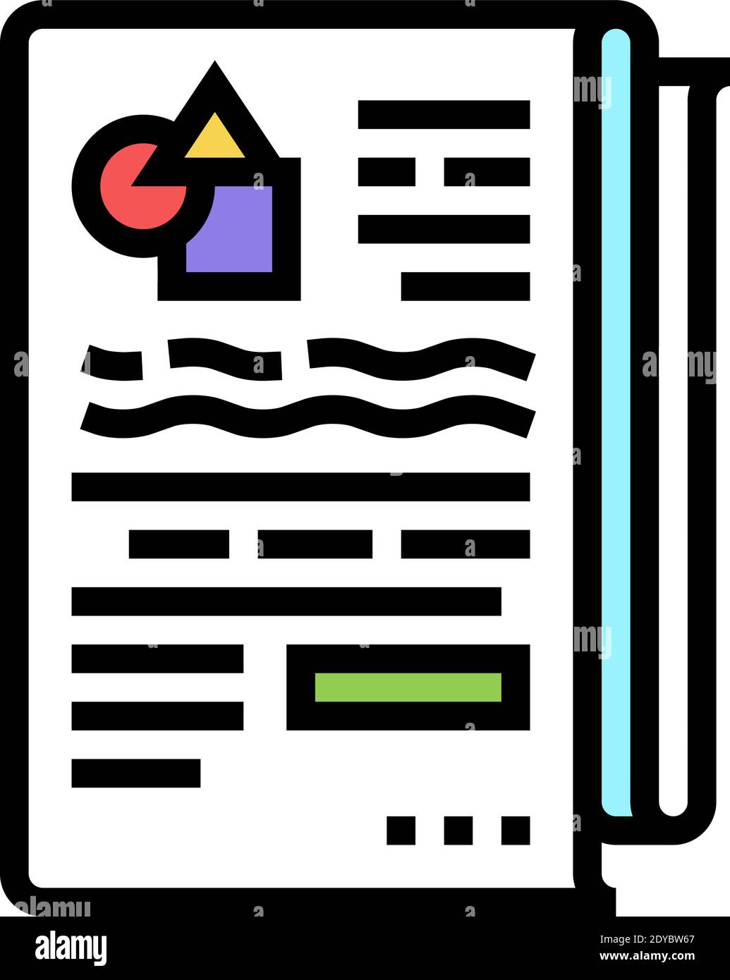 abstract report color icon vector illustration Stock Vector Image & Art ...