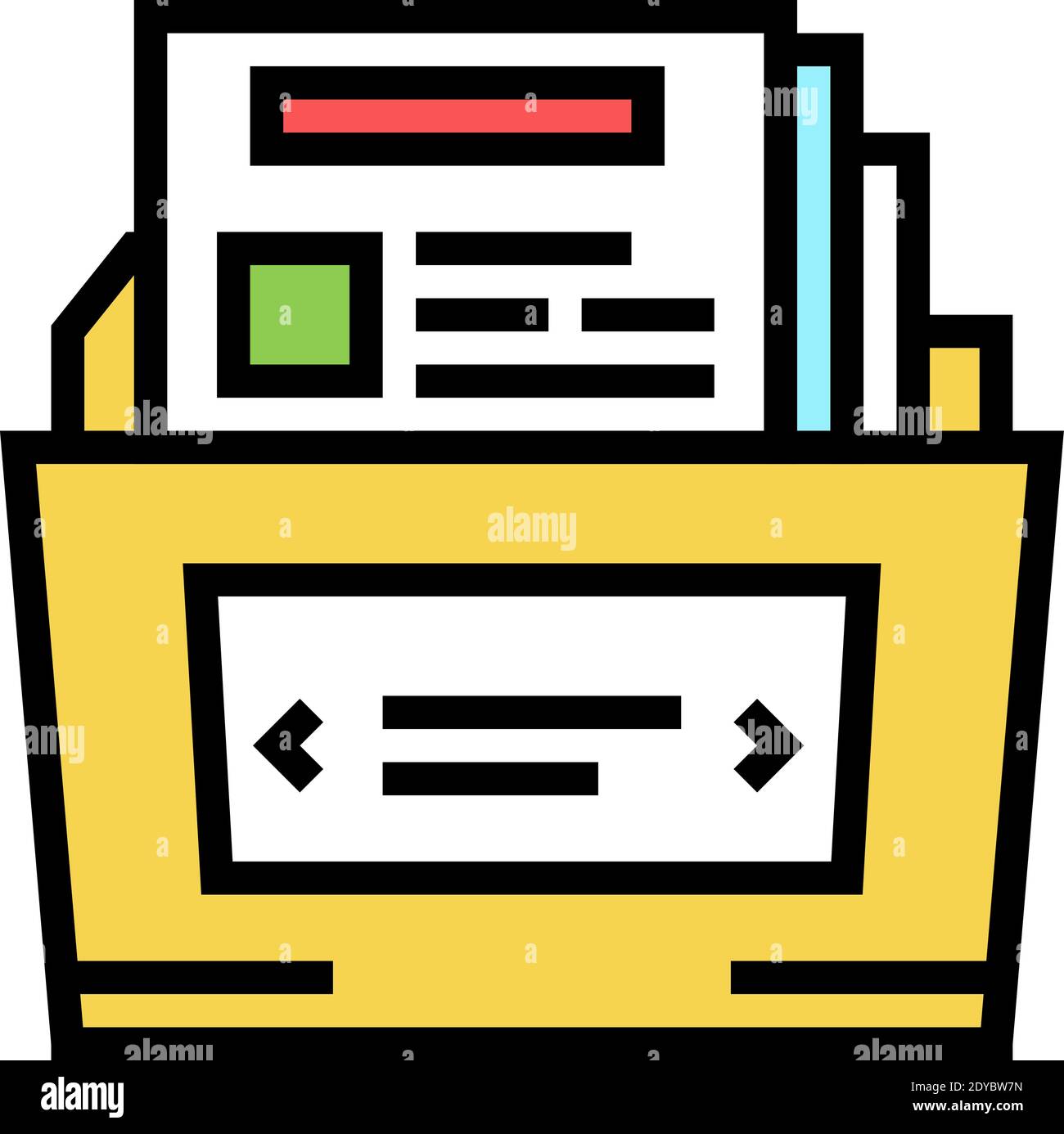 complex report color icon vector illustration Stock Vector Image & Art ...