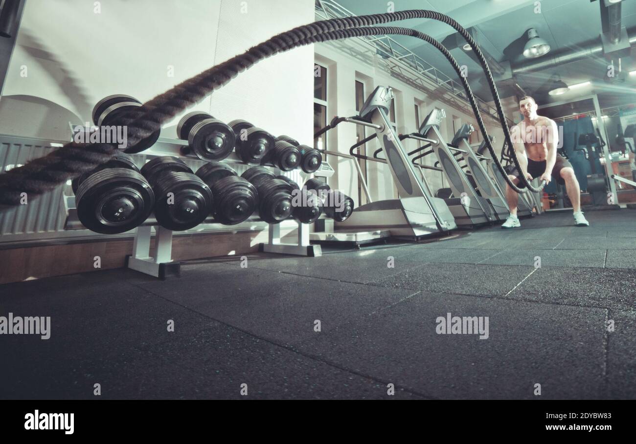 Battle rope battling hi-res stock photography and images - Alamy