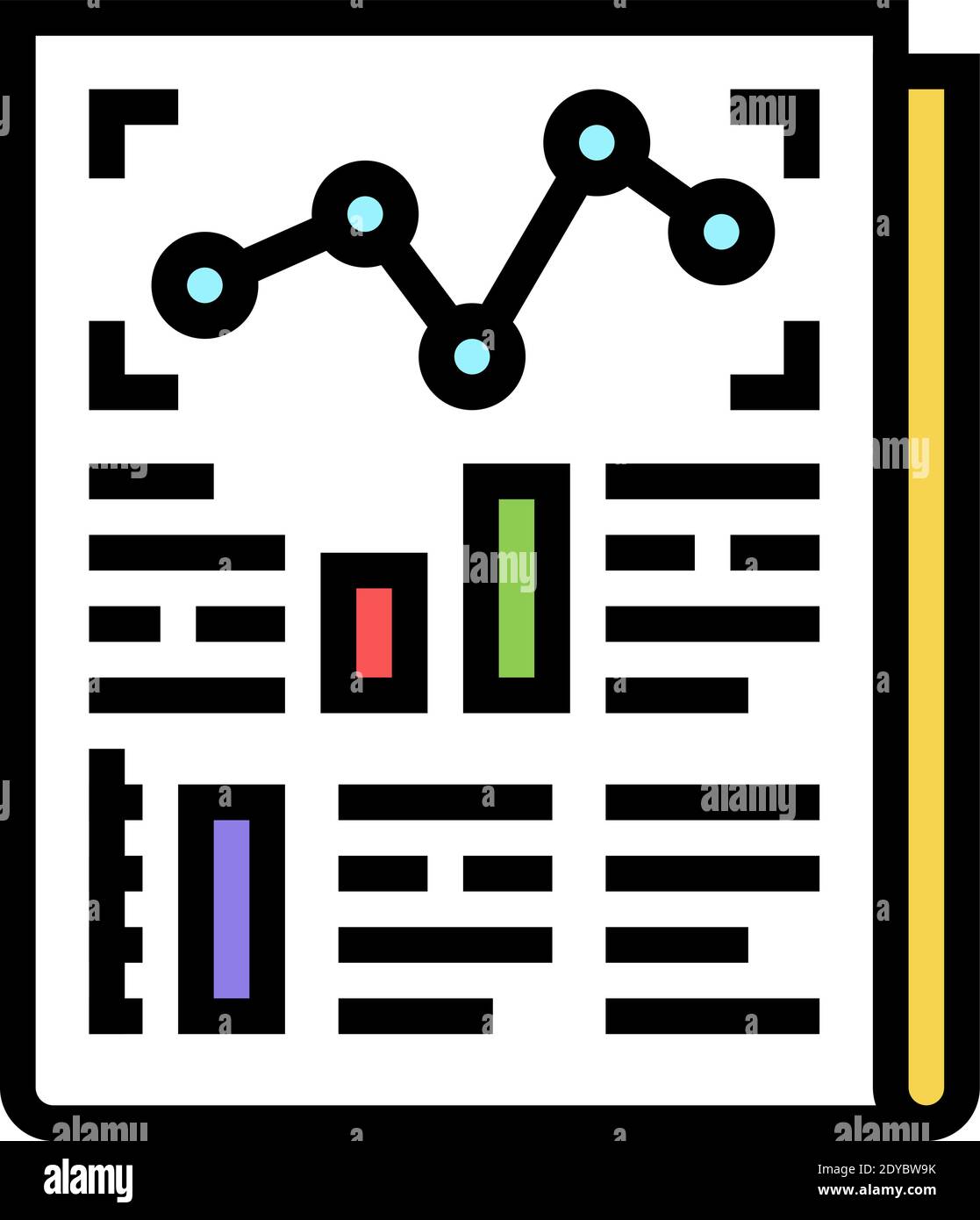 statistical report color icon vector illustration Stock Vector Image ...