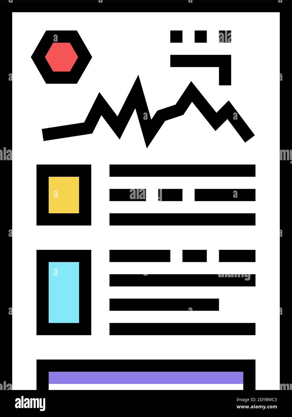 sales report color icon vector illustration Stock Vector Image & Art ...