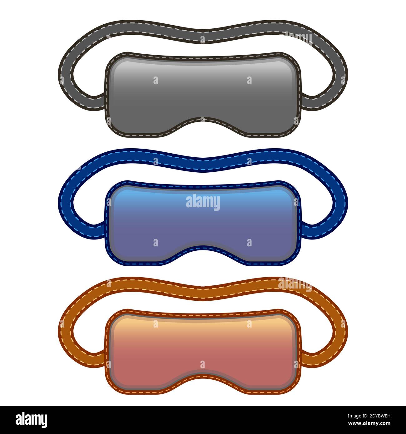 Sleep Mask Icon Set Isolated on White Background Stock Photo - Alamy