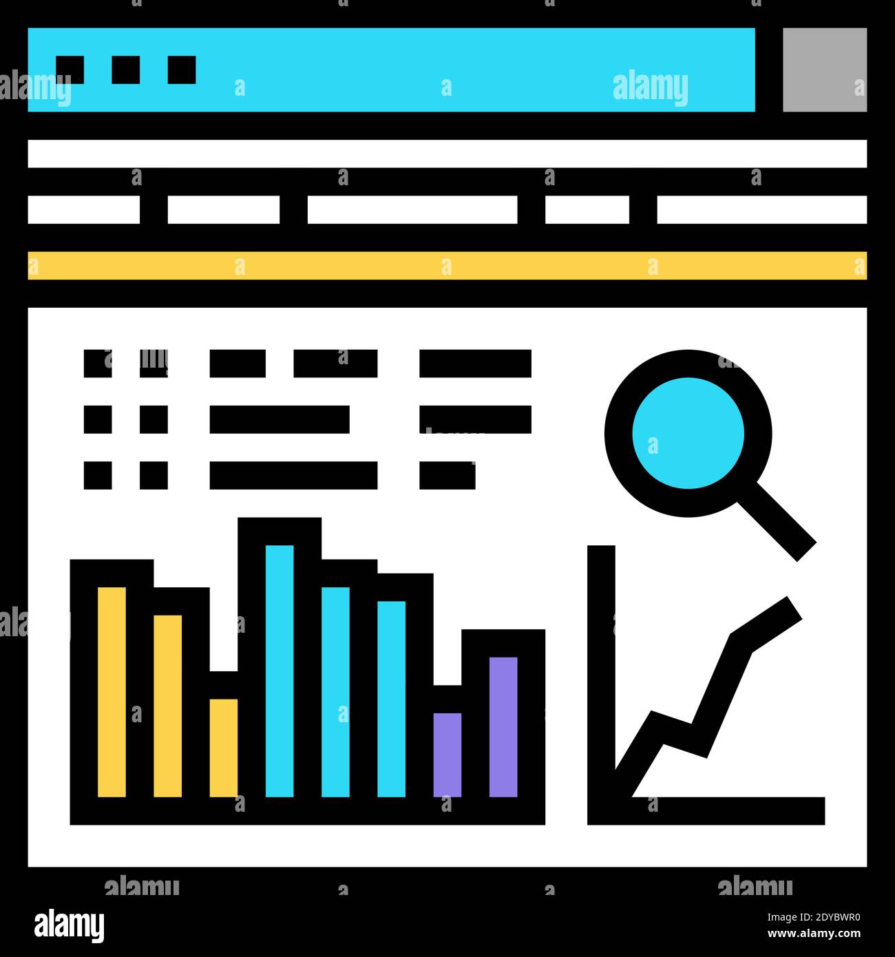 analysis system color icon vector illustration Stock Vector Image & Art ...