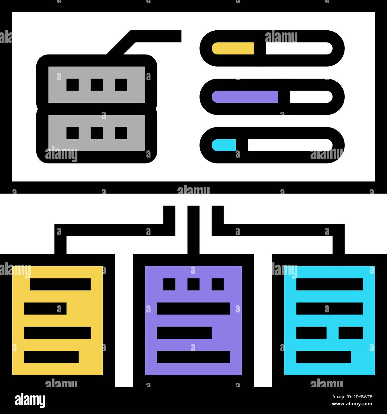 testing system color icon vector illustration Stock Vector Image & Art ...