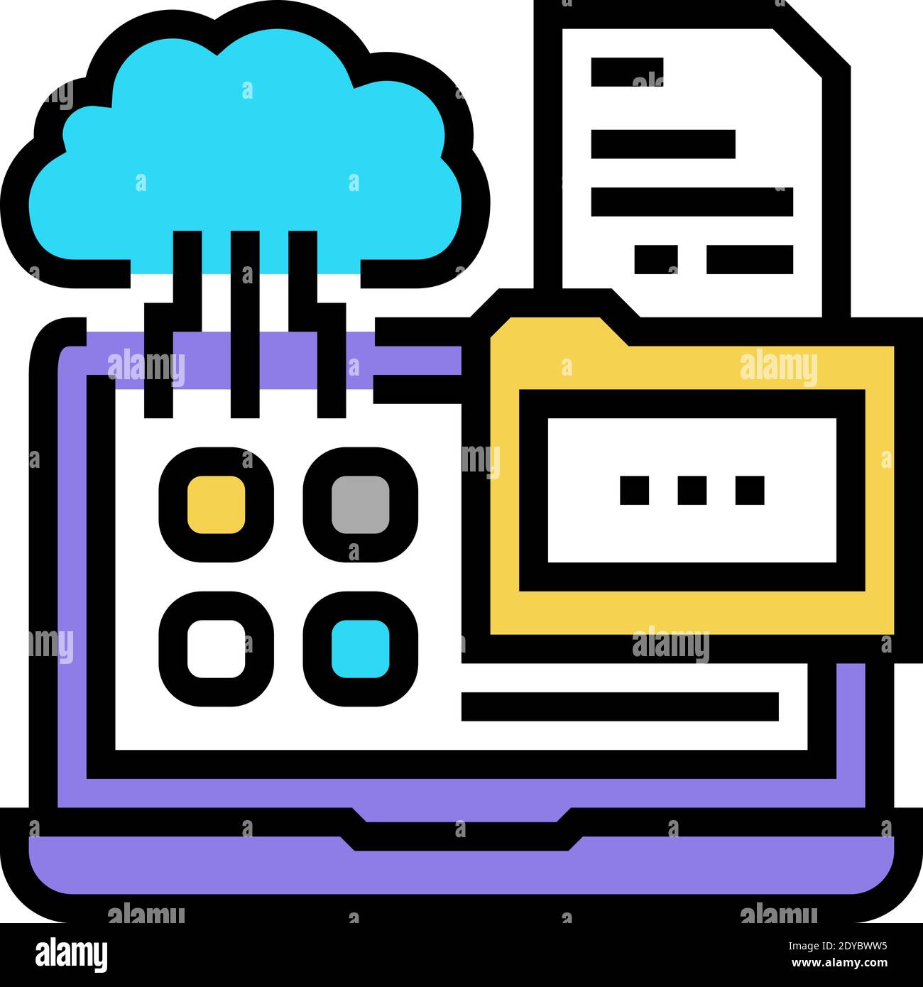 Management System Color Icon Vector Illustration Stock Vector Image And Art Alamy