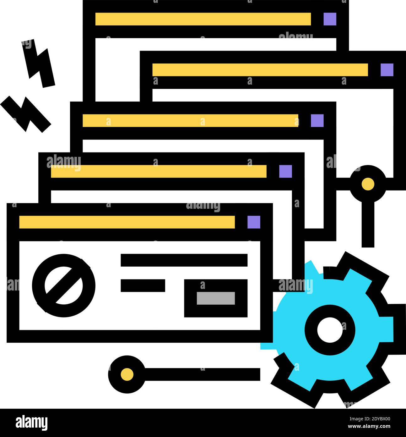 Crash System Color Icon Vector Illustration Stock Vector Image And Art Alamy
