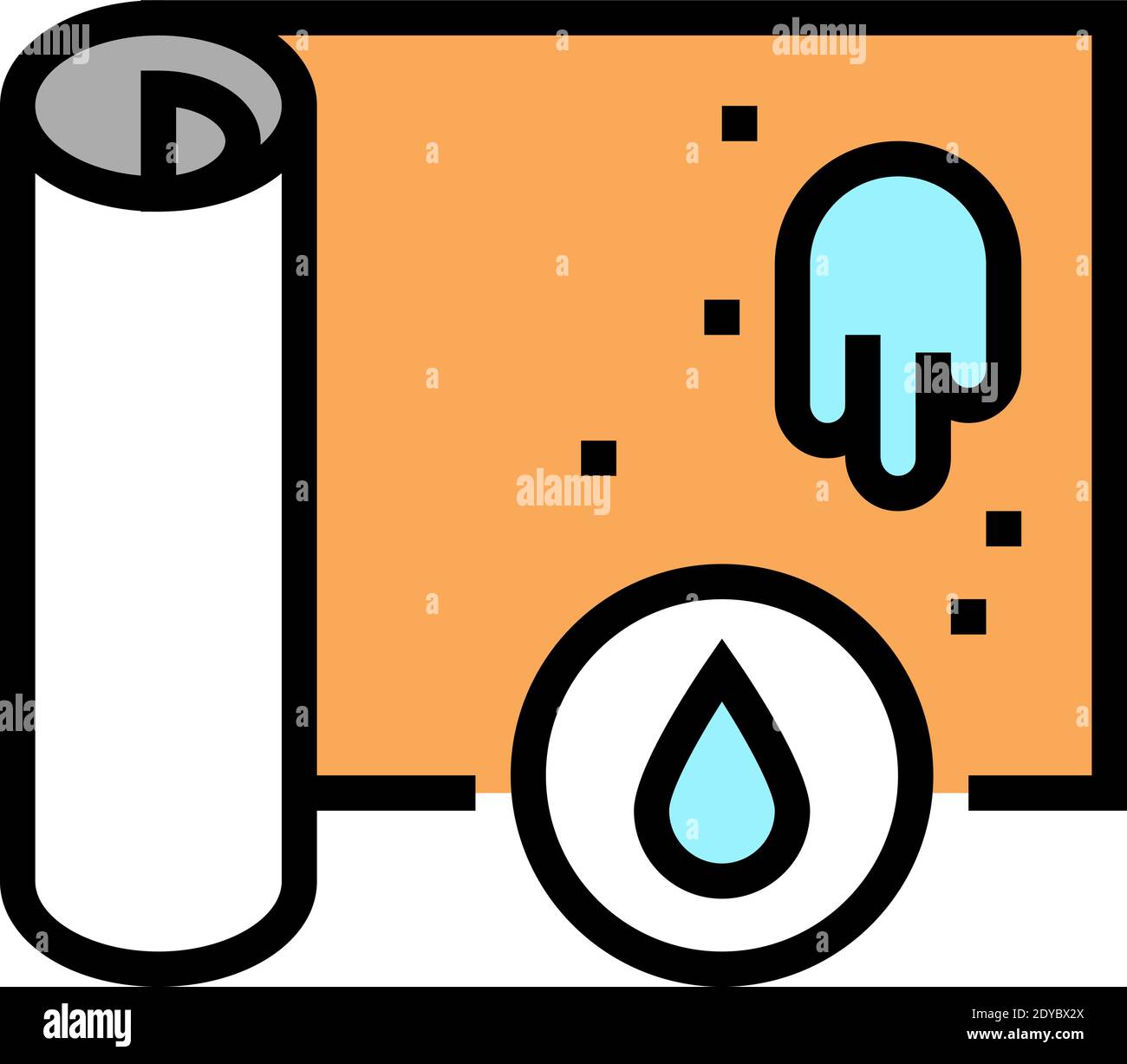 waterproof wallpaper color icon vector illustration Stock Vector Image ...