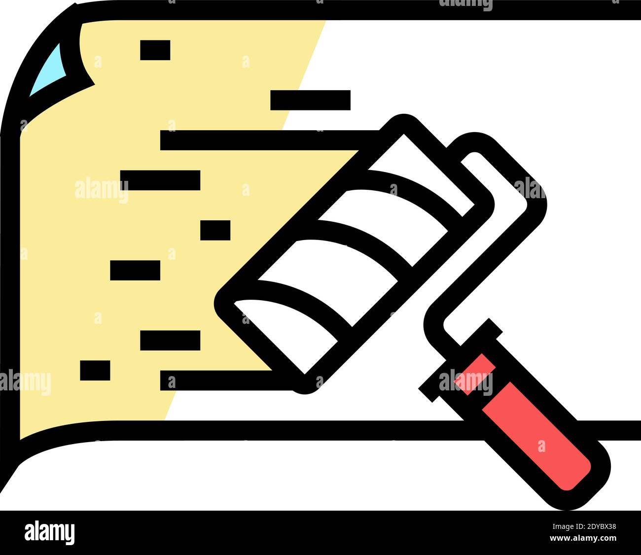 gluing wallpaper color icon vector illustration Stock Vector Image ...