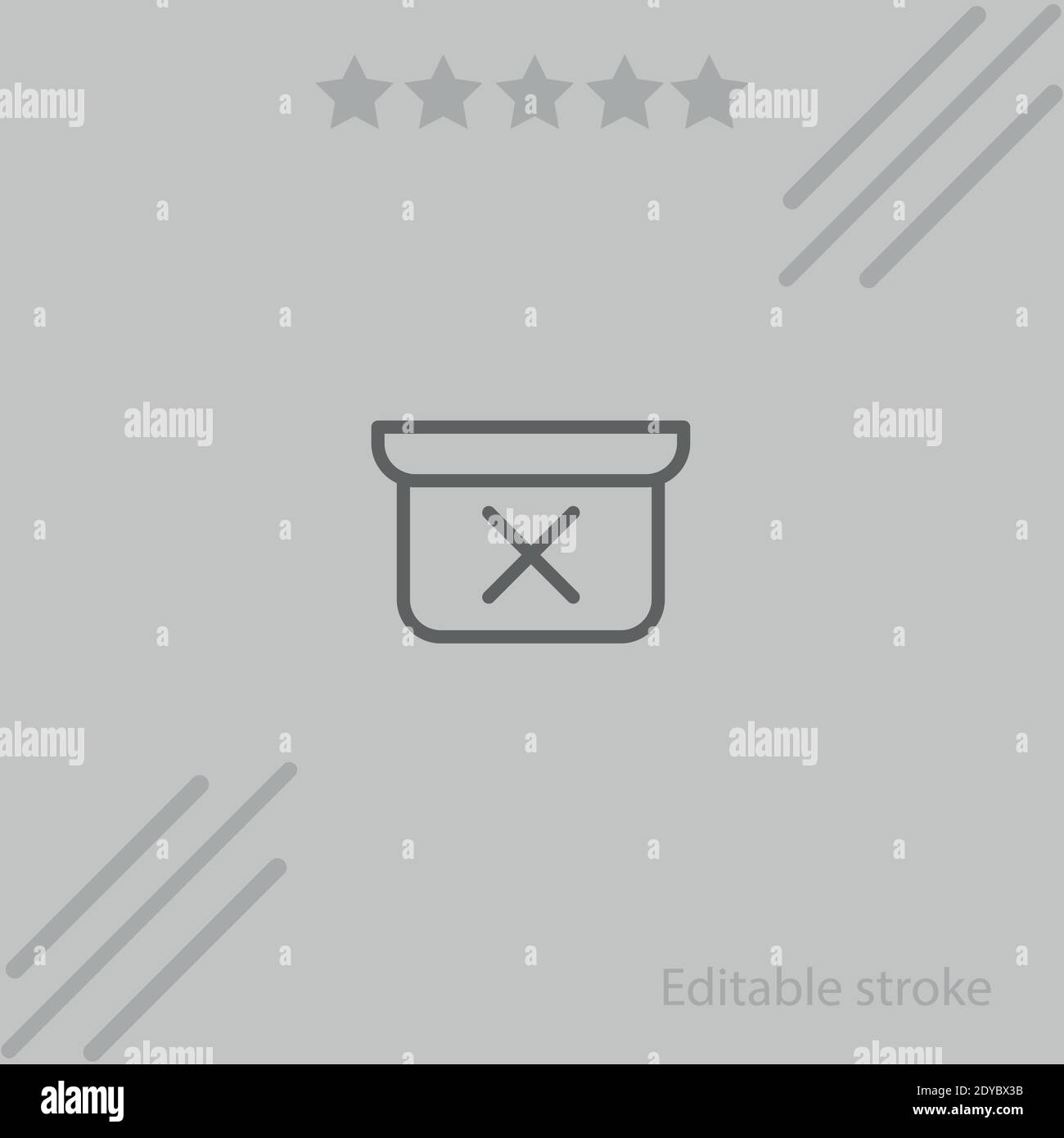 cross inside a box vector icon modern simple vector illustration Stock ...