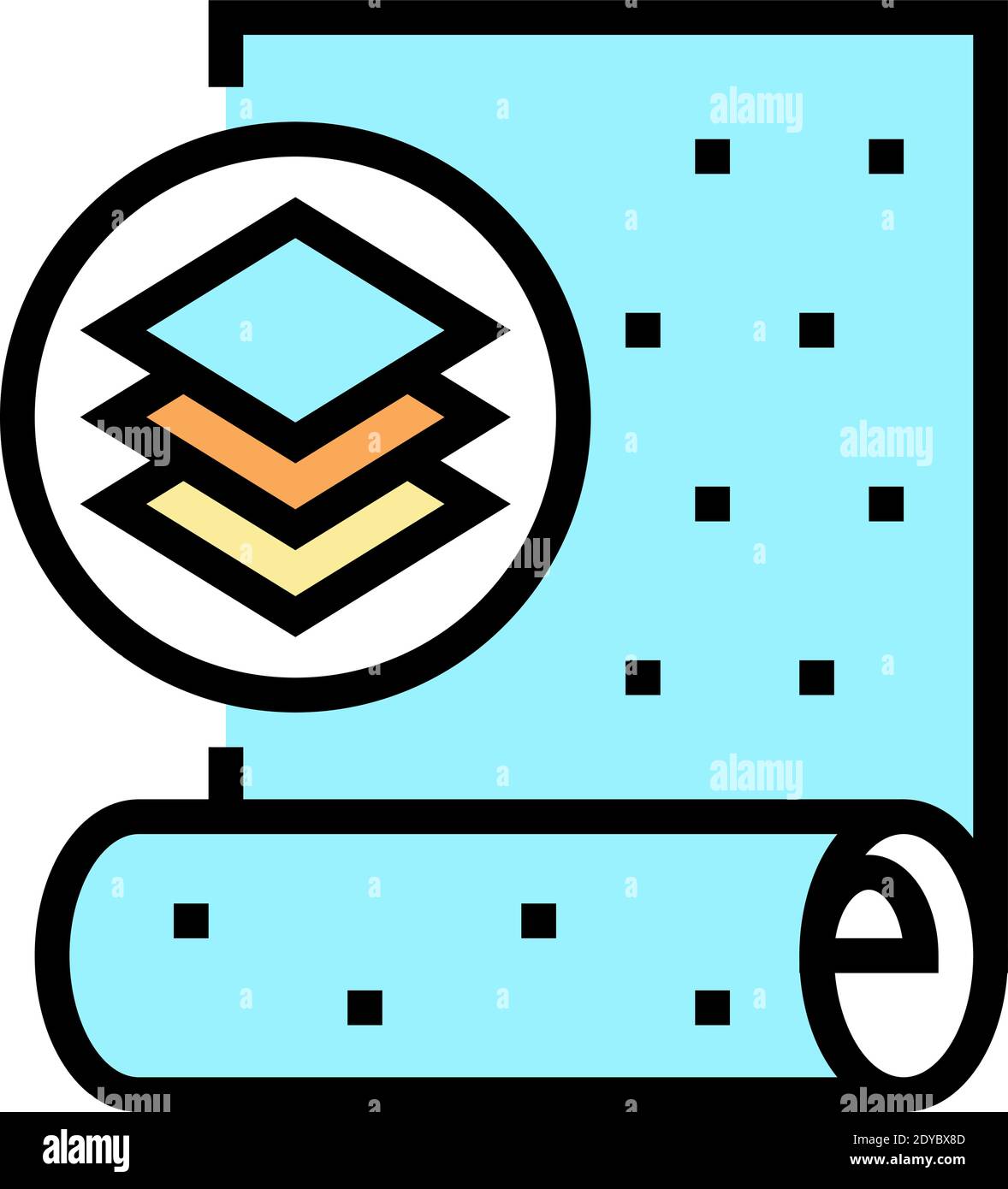 non-woven wallpaper color icon vector illustration Stock Vector Image ...